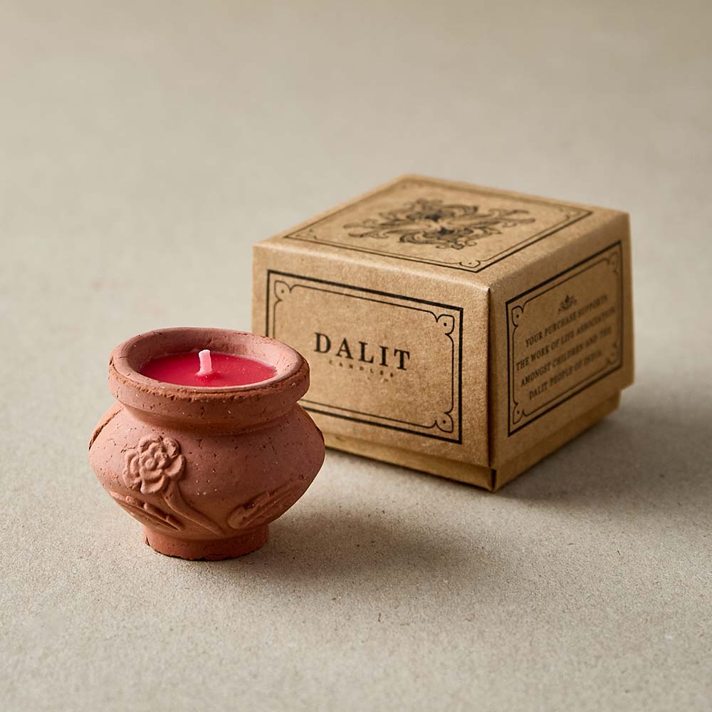Megah | Rose Scent with Red Wax – Single Dalit Candle - Dalit Goods Co