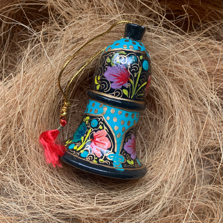 Blue Enamel - Bell | Hand-Painted Hanging Christmas Decoration - Dalit ...